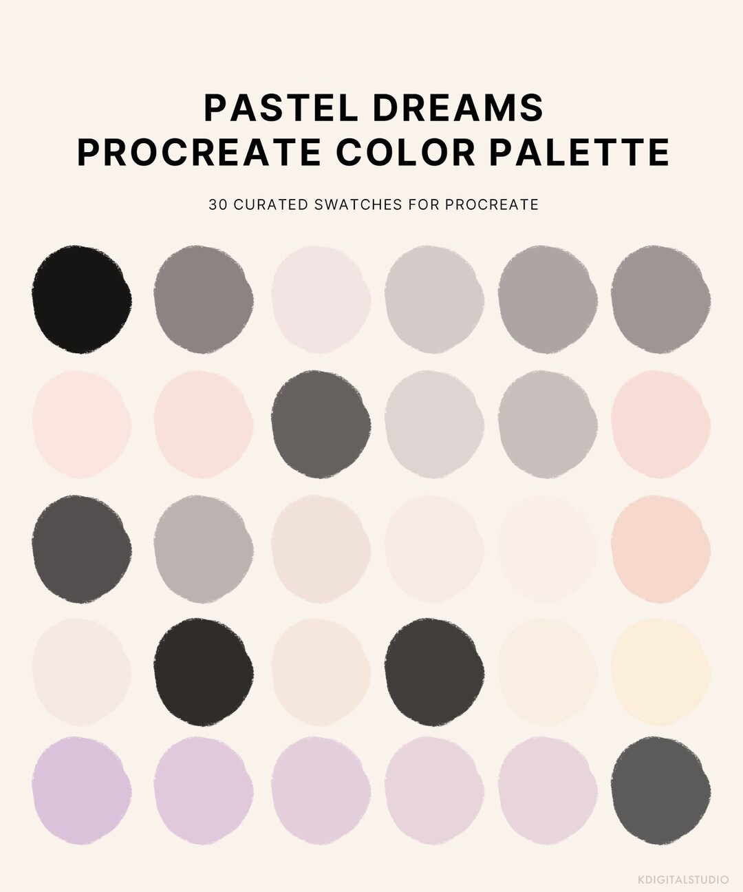 Pastel Dreams Procreate Color Palette Swatches iPad - Etsy