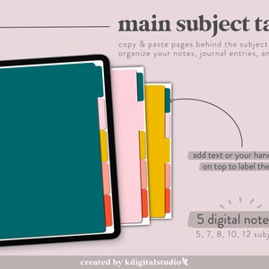 Digital Subject Notebook Set 5 TOTAL NOTEBOOKS 5, 7, 8, 10, 12 Subject ...