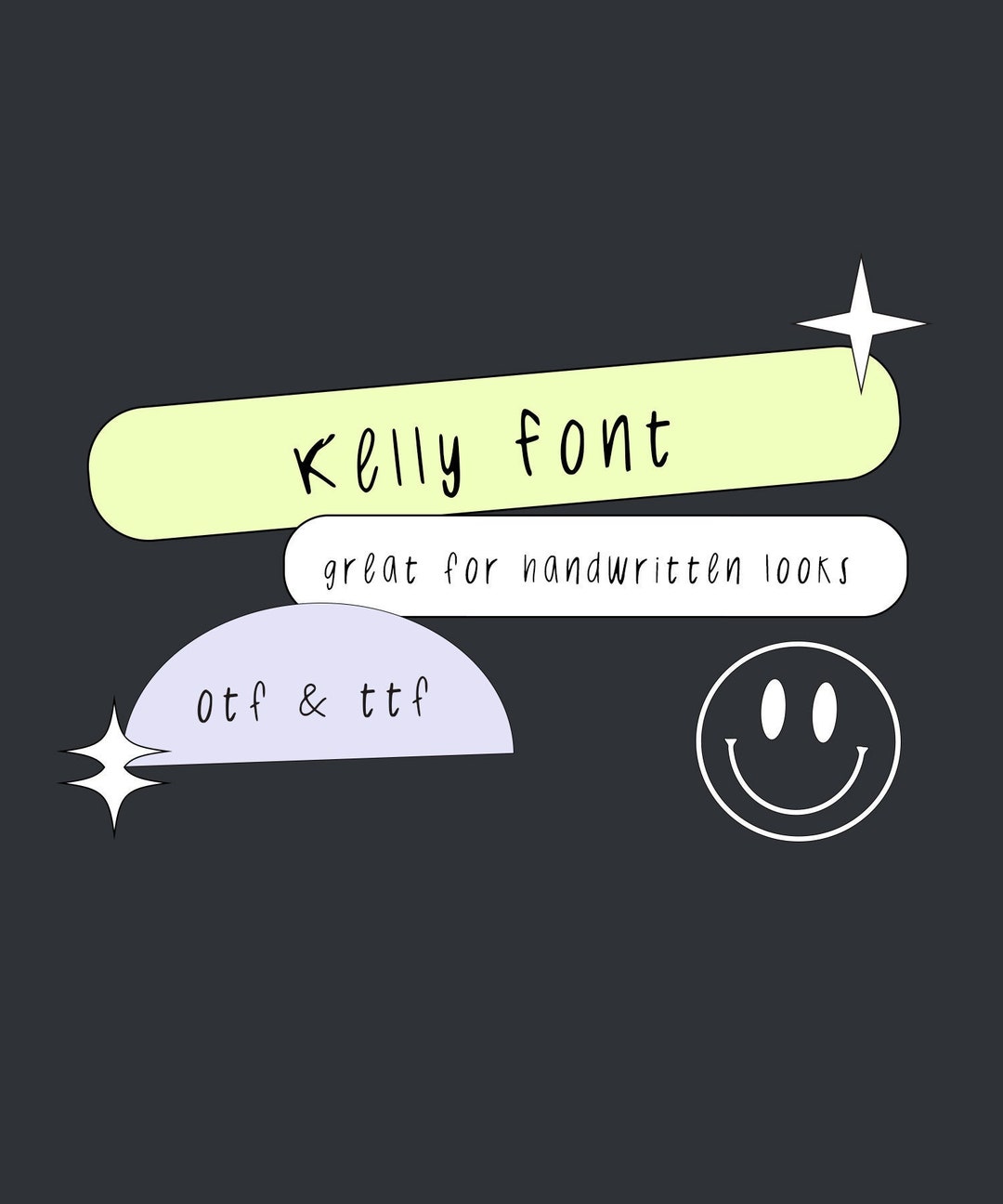 Kelly Font Handwritten, Cute, Adorable, Quirky, Handwriting, School OTF ...