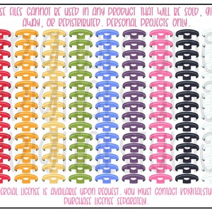 Digital Happy Planner Inspired Rings Rainbow Colors Spiral, Coil ...