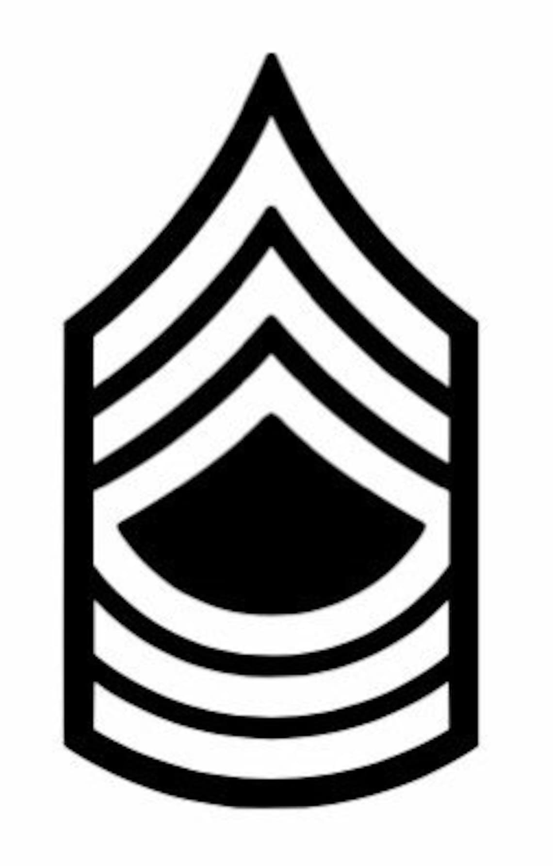 Master Sergeant Rank Insignia Vinyl Decal/Sticker multiple | Etsy