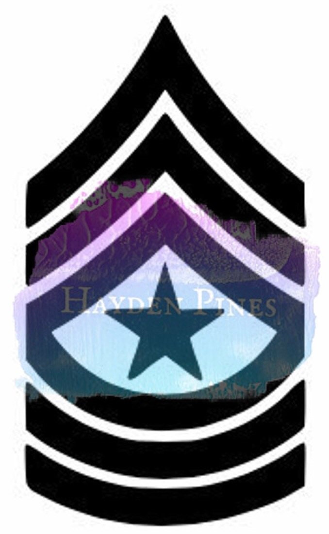 Sergeant Major Rank Insignia Vinyl Decal/Sticker multiple | Etsy