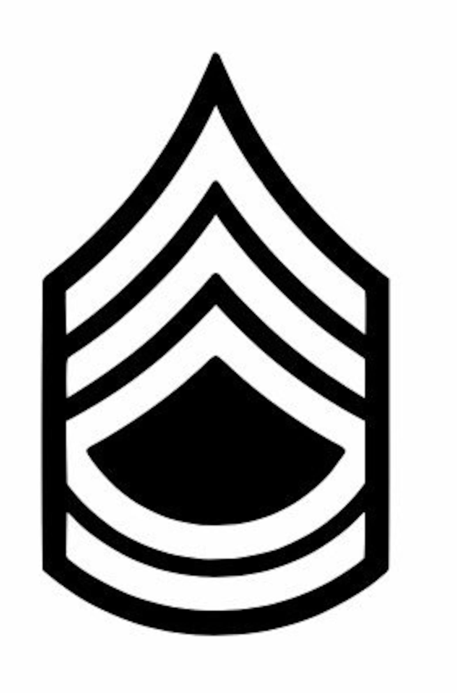 Sergeant First Class SFC Rank Insignia Vinyl Decal/Sticker | Etsy