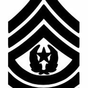Command Sergeant Major Rank Insignia Vinyl Decal/Sticker | Etsy