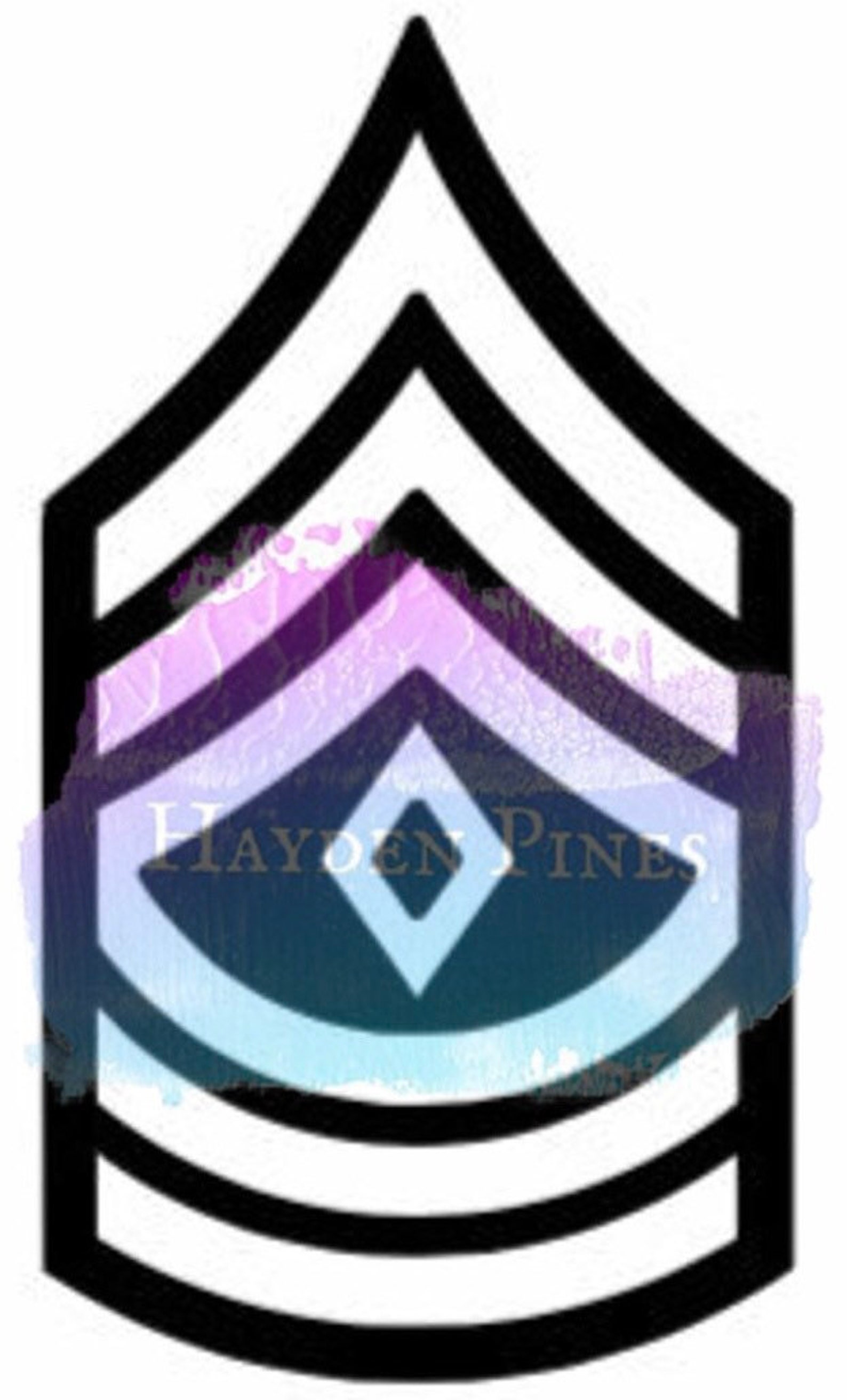 First Sergeant Rank Insignia Vinyl Decal/Sticker multiple | Etsy