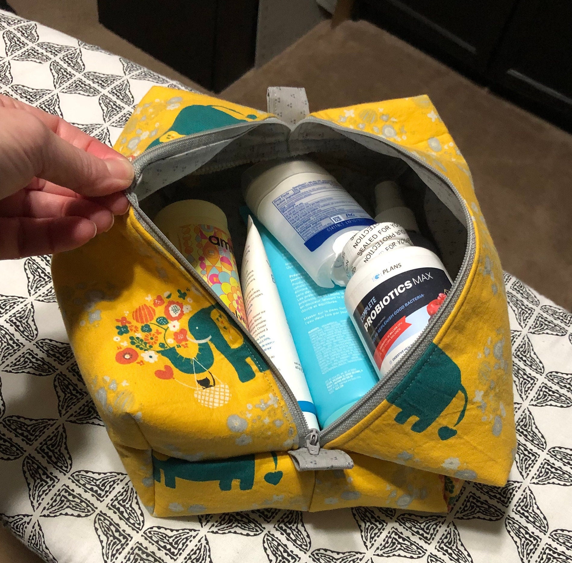 Elephant Zipper Box Pouch - Etsy