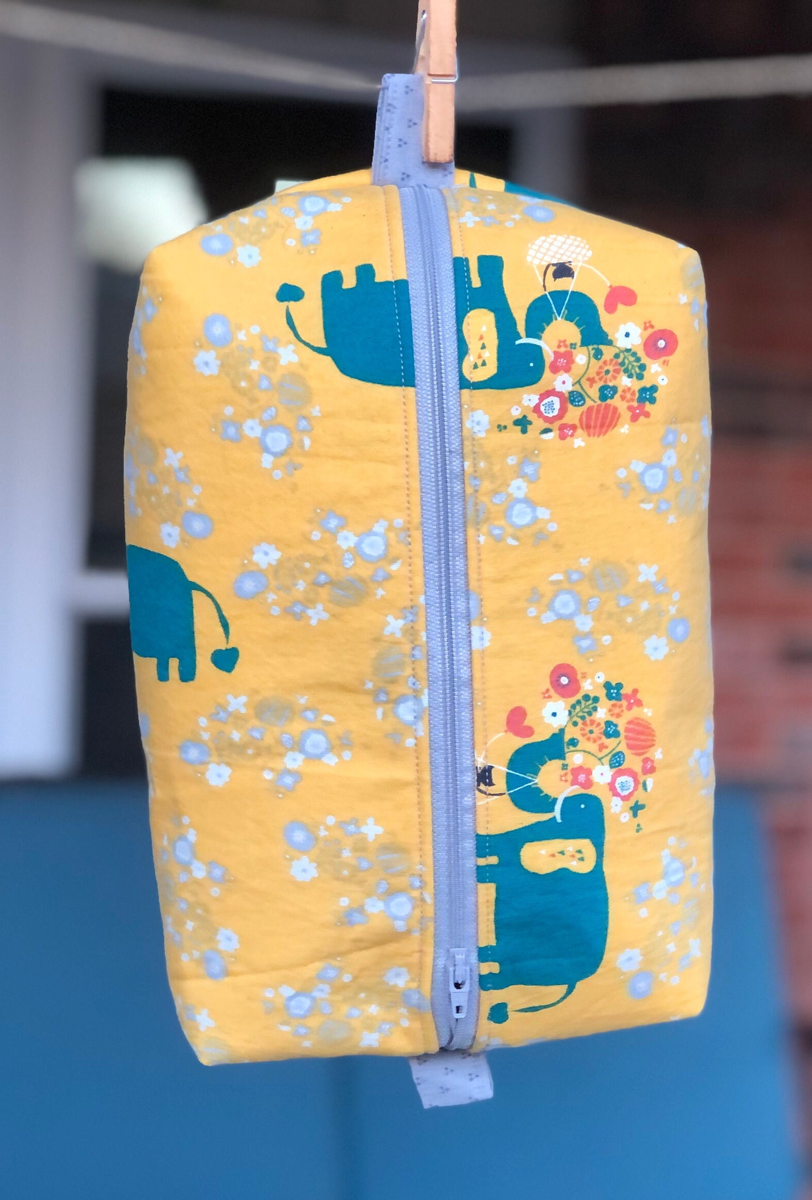 Elephant Zipper Box Pouch - Etsy