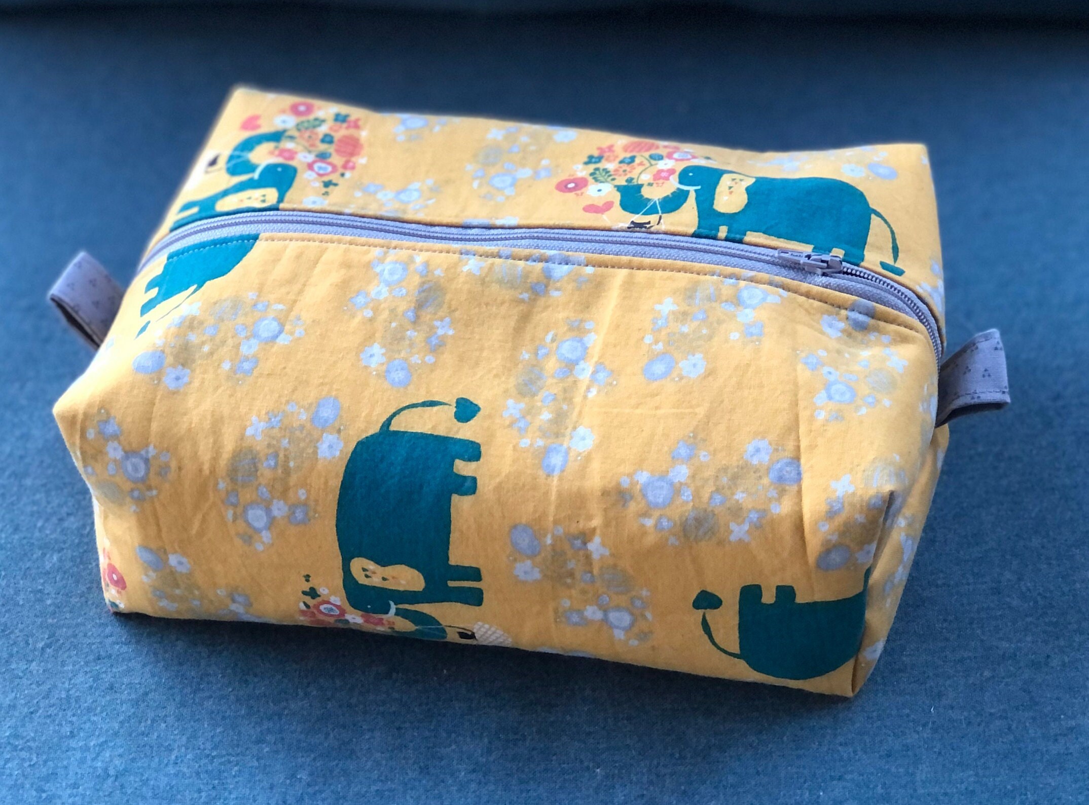 Elephant Zipper Box Pouch - Etsy