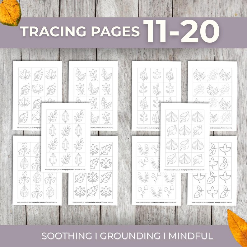 Leaf Pattern Coloring Pages, Calming Art, Relaxation (PDF Download ...