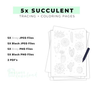 Succulent Tracing Sheets: Mindful Art Therapy (digital Download ...
