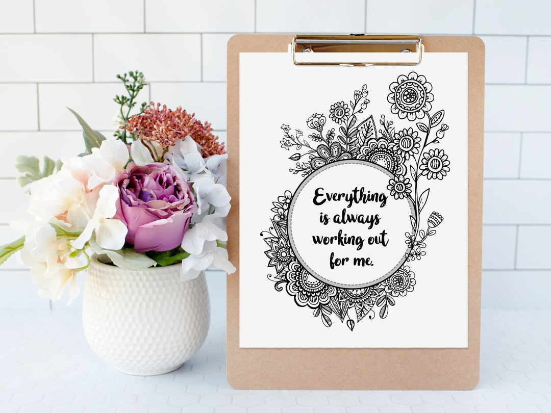 Everything is Always Working Out for Me I Affirmation I - Etsy