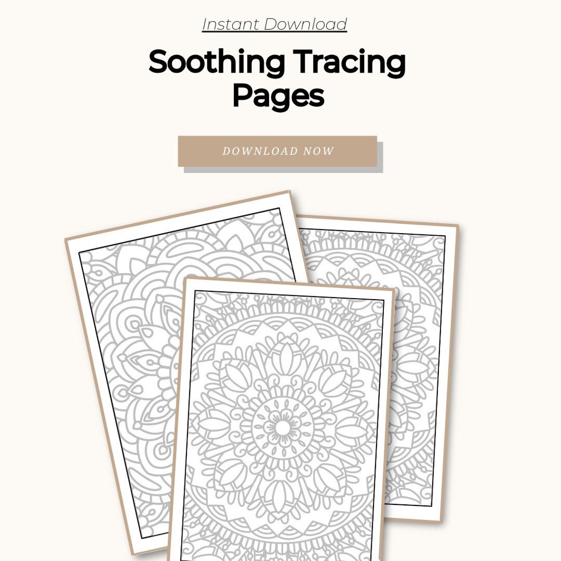 99 Mandala Tracing Coloring Pages I Mindful Activity I Reduce Anxiety ...