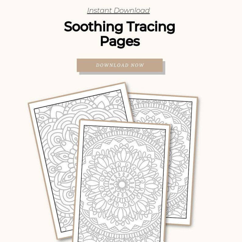 99 Mandala Tracing Coloring Pages I Mindful Activity I Reduce Anxiety ...