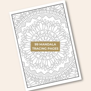99 Mandala Tracing Coloring Pages I Mindful Activity I Reduce Anxiety ...