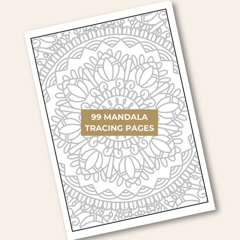 99 Mandala Tracing Coloring Pages I Mindful Activity I Reduce Anxiety ...