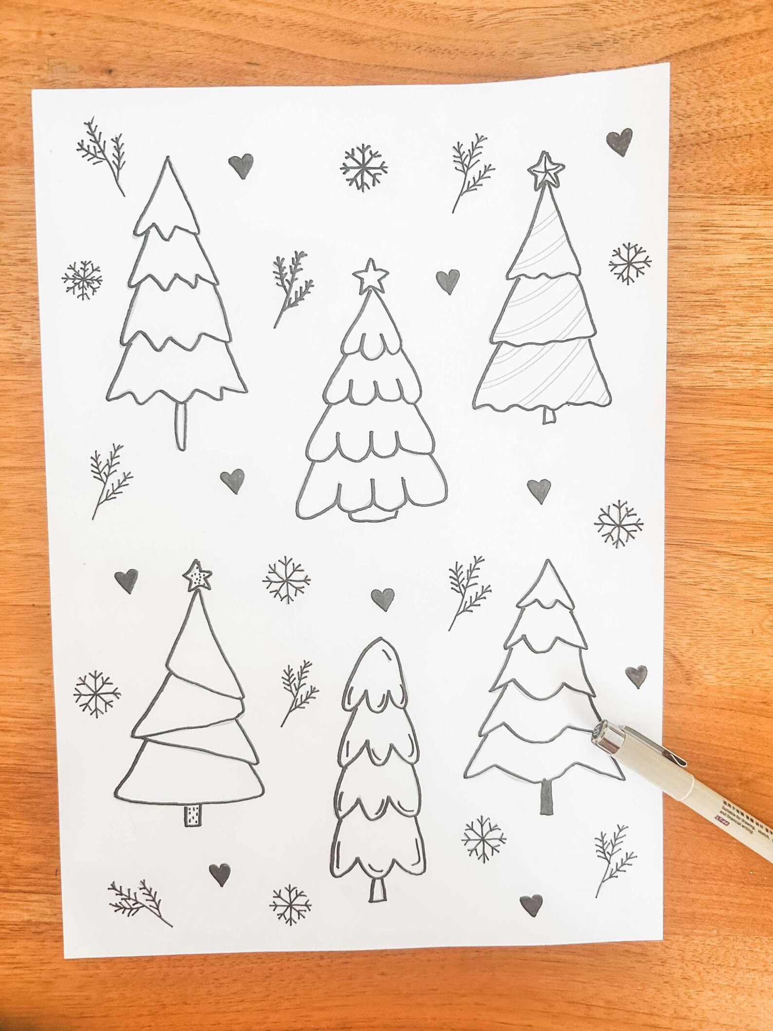 5 Christmas Tracing + Coloring Pages I Instant Download I Mindfulness I ...