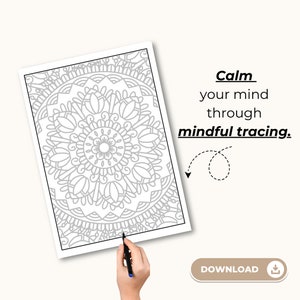 99 Mandala Tracing Coloring Pages I Mindful Activity I Reduce Anxiety ...