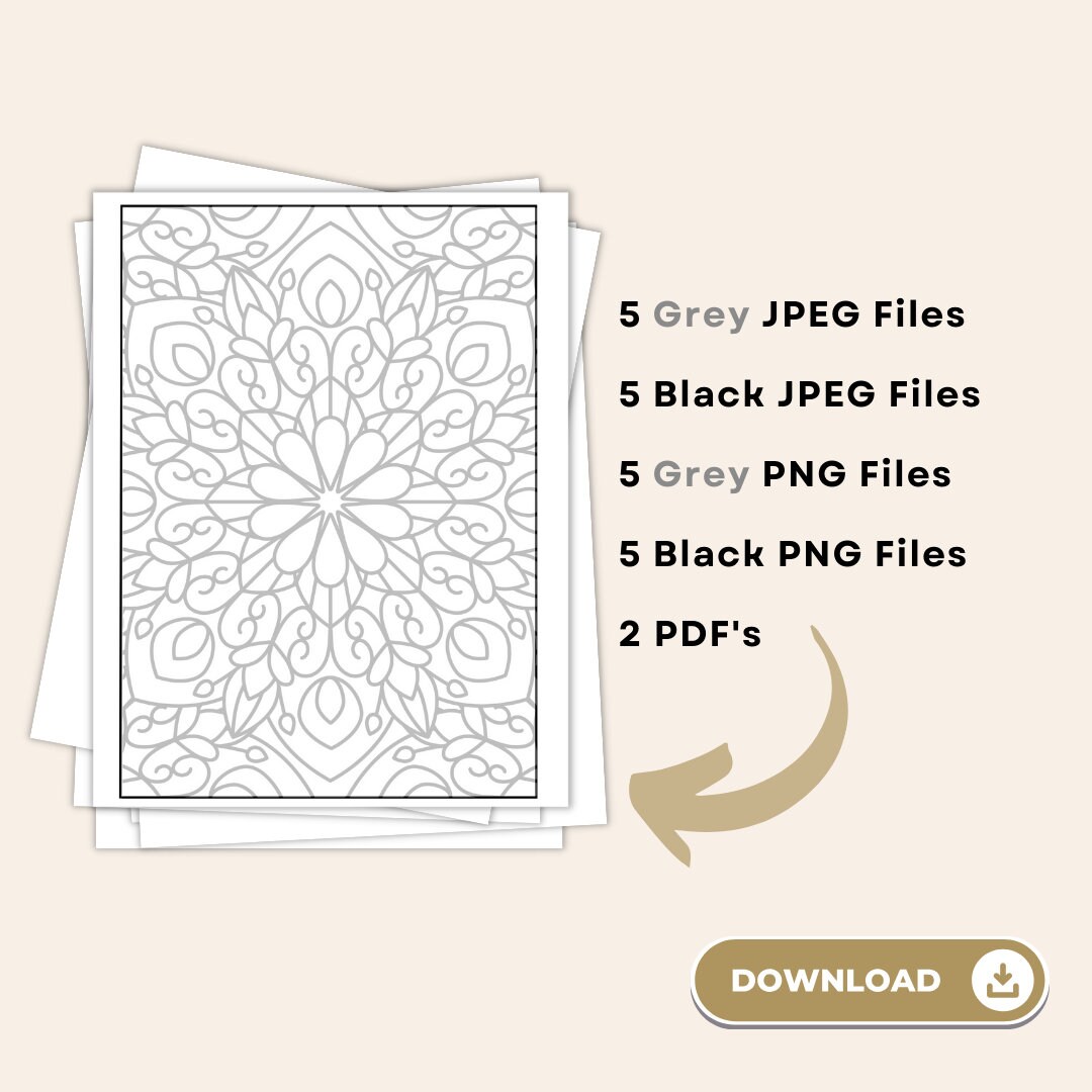 99 Mandala Tracing Coloring Pages I Mindful Activity I Reduce Anxiety ...