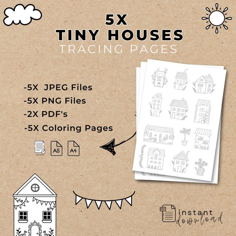 Mindful Tracing Pages for Anxiety Printable - Little Houses I Quiet ...