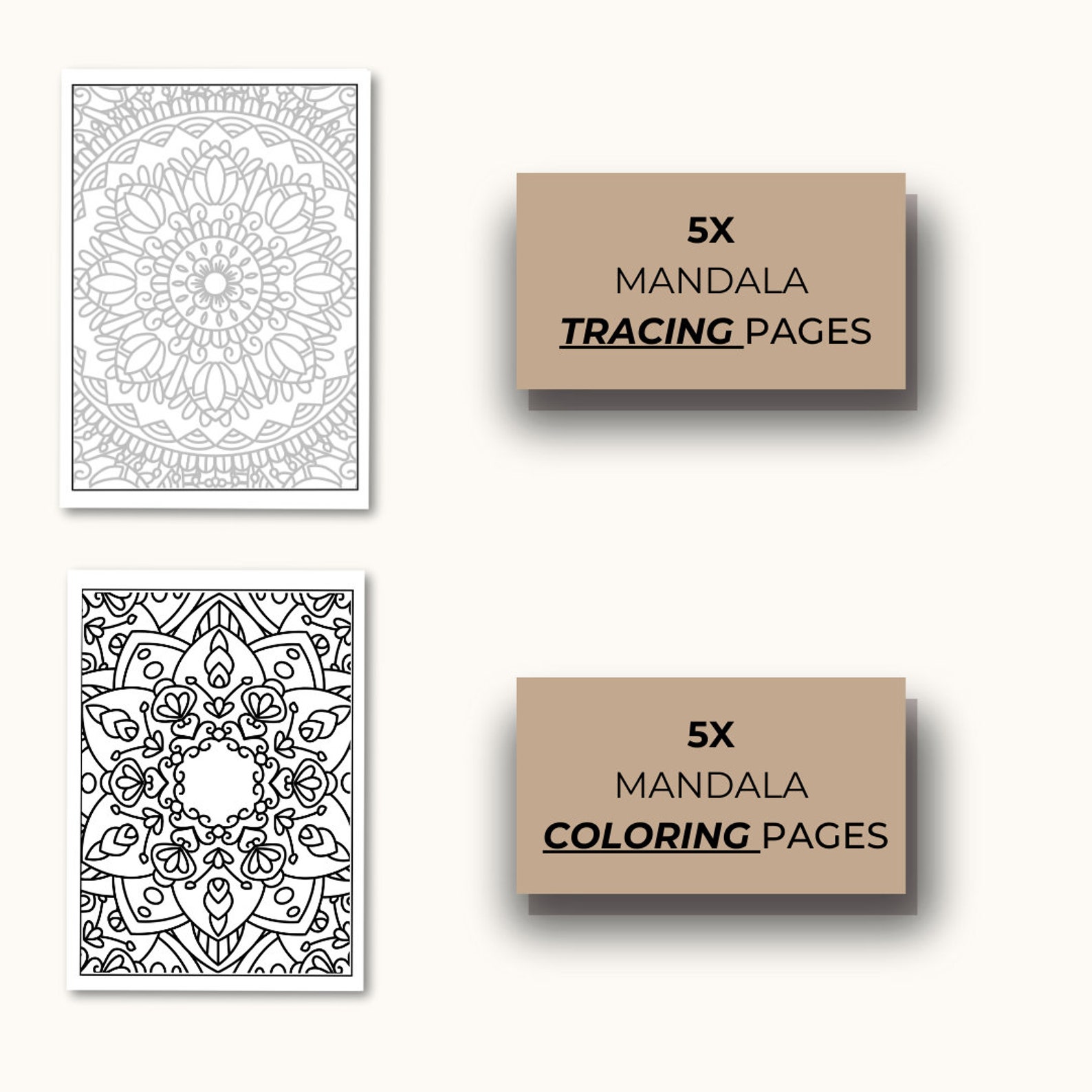 99 Mandala Tracing Coloring Pages I Mindful Activity I Reduce Anxiety ...