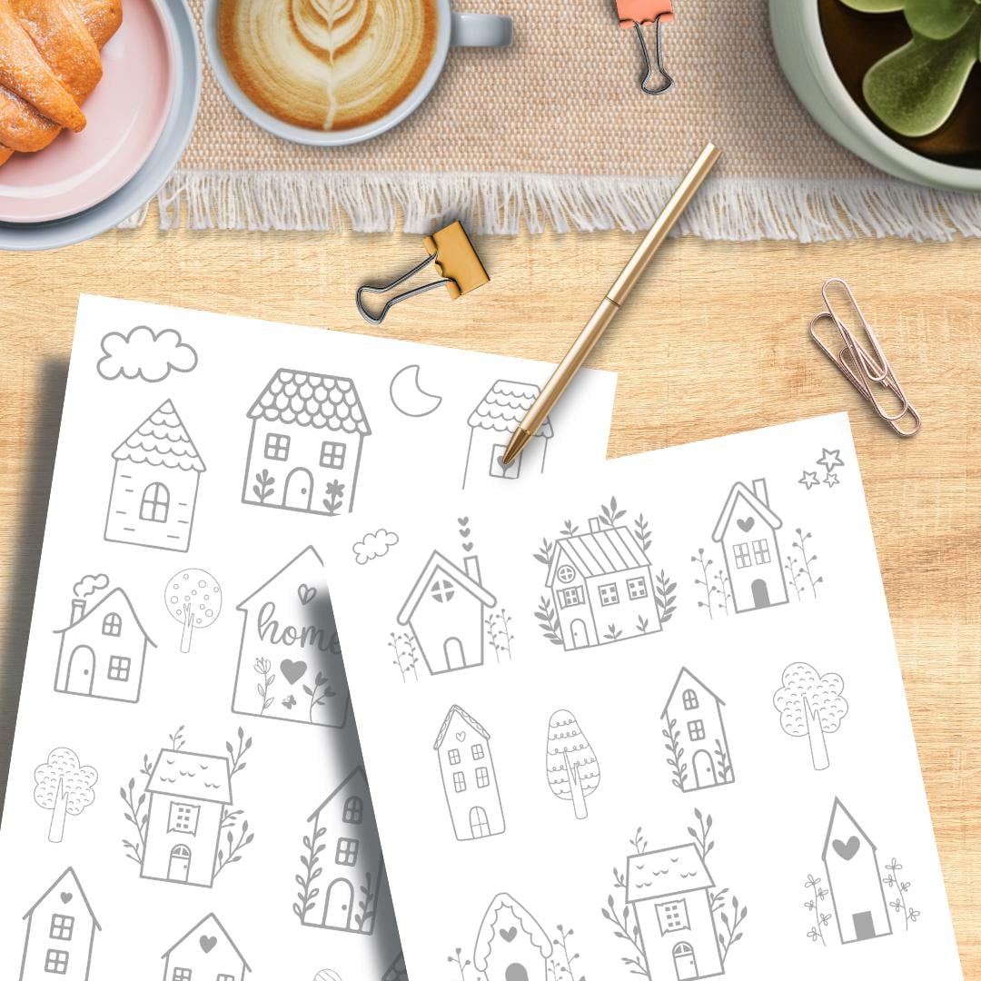 Mindful Tracing Pages for Anxiety Printable - Little Houses I Quiet ...