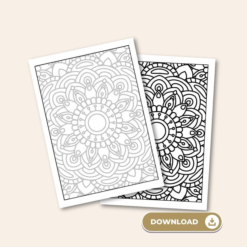 99 Mandala Tracing Coloring Pages I Mindful Activity I Reduce Anxiety ...