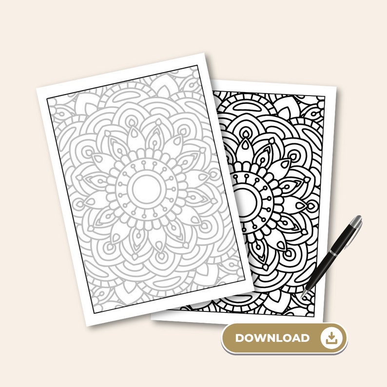 99 Mandala Tracing Coloring Pages I Mindful Activity I Reduce Anxiety ...