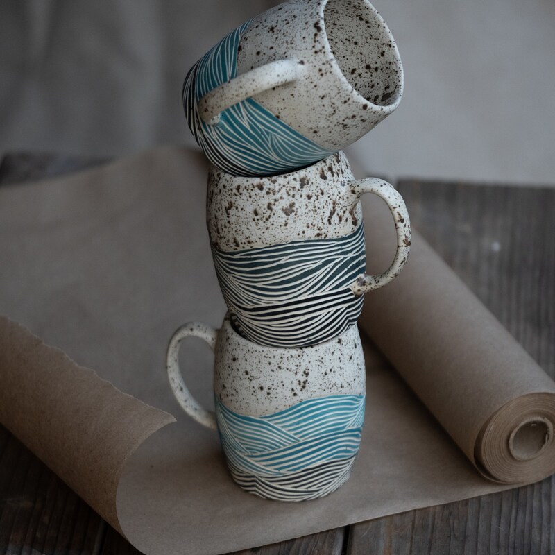 Sgraffito Mug - Etsy