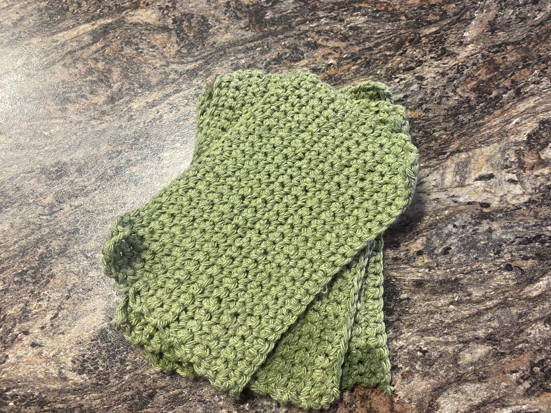 Sage Crochet Dish Sponge 3-pack - Etsy