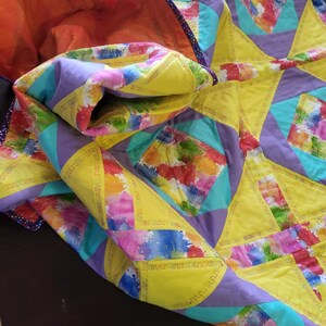 Rainbow Splatter Quilt - Etsy