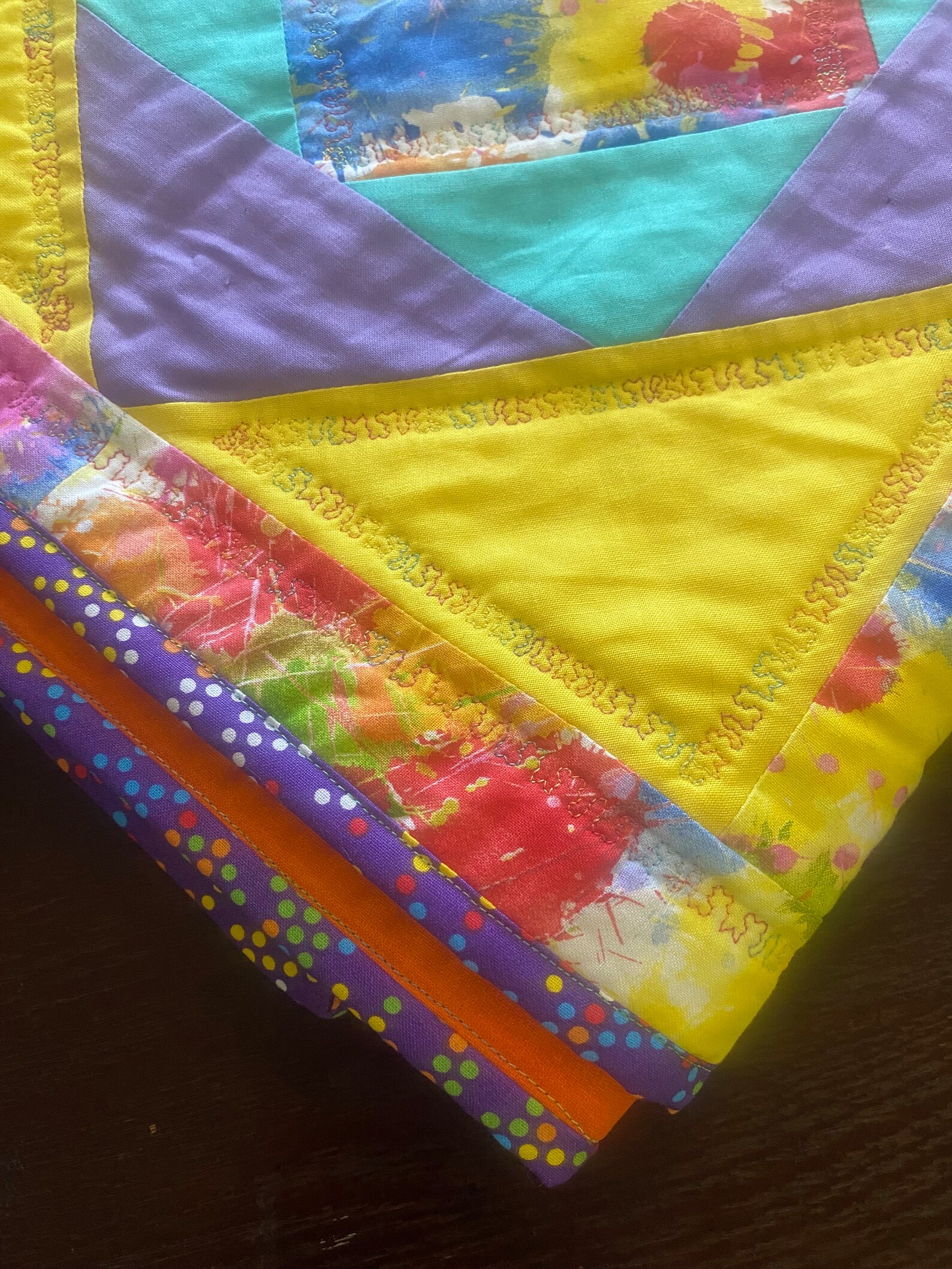 Rainbow Splatter Quilt - Etsy