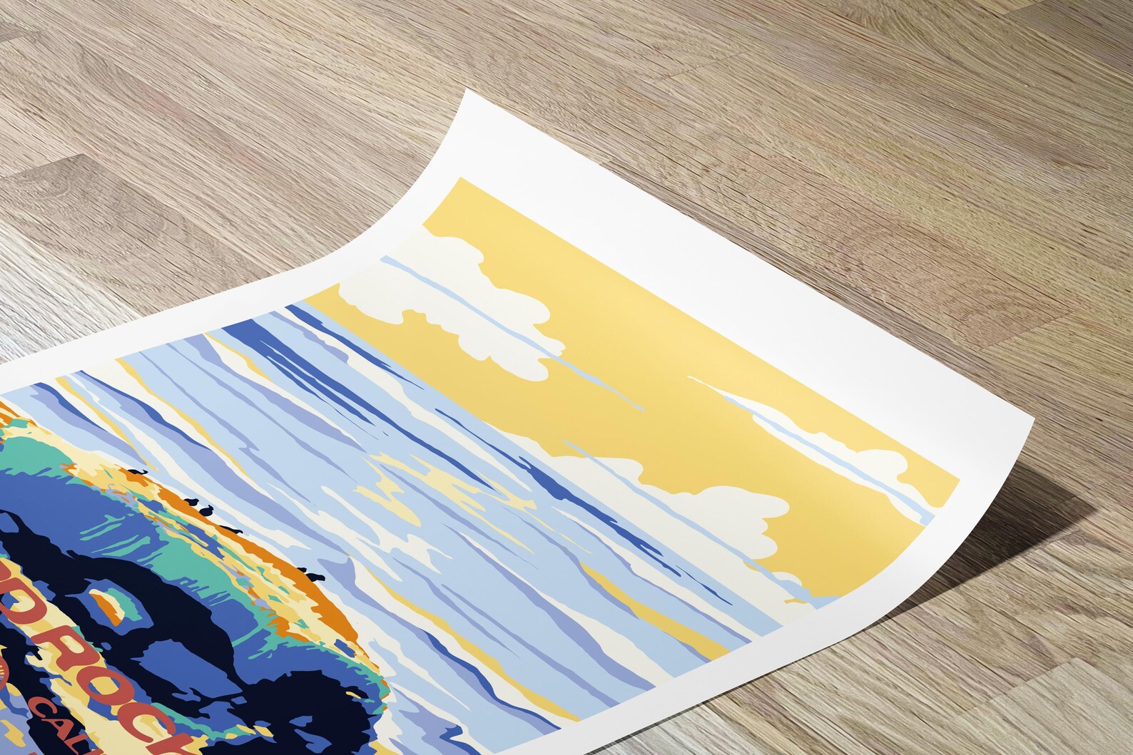 DIGITAL COPY: Bird Rock (la Jolla, CA) Surf Poster (national Parks ...