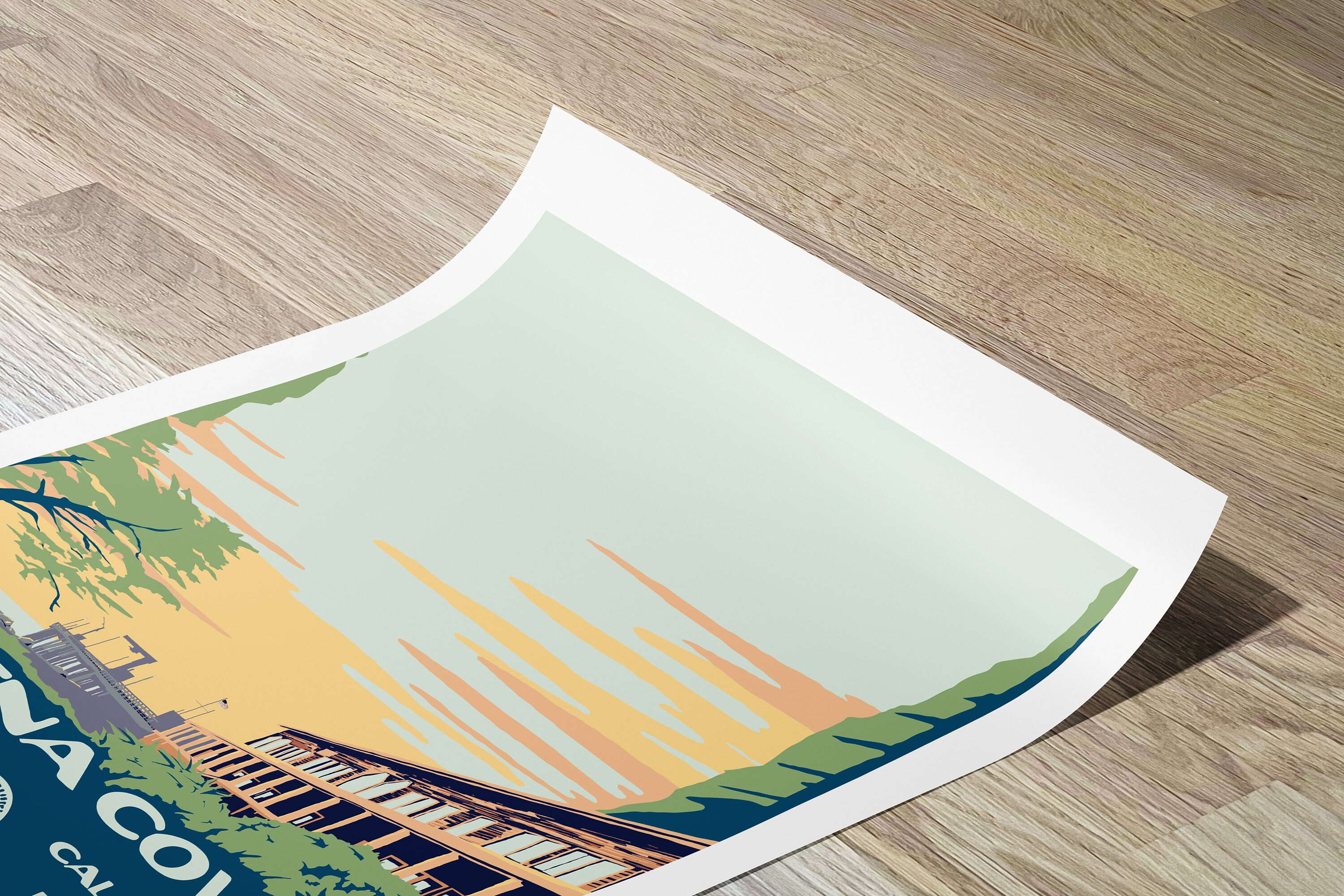 Arena Cove Surf Poster | Point Arena California | Vintage National ...