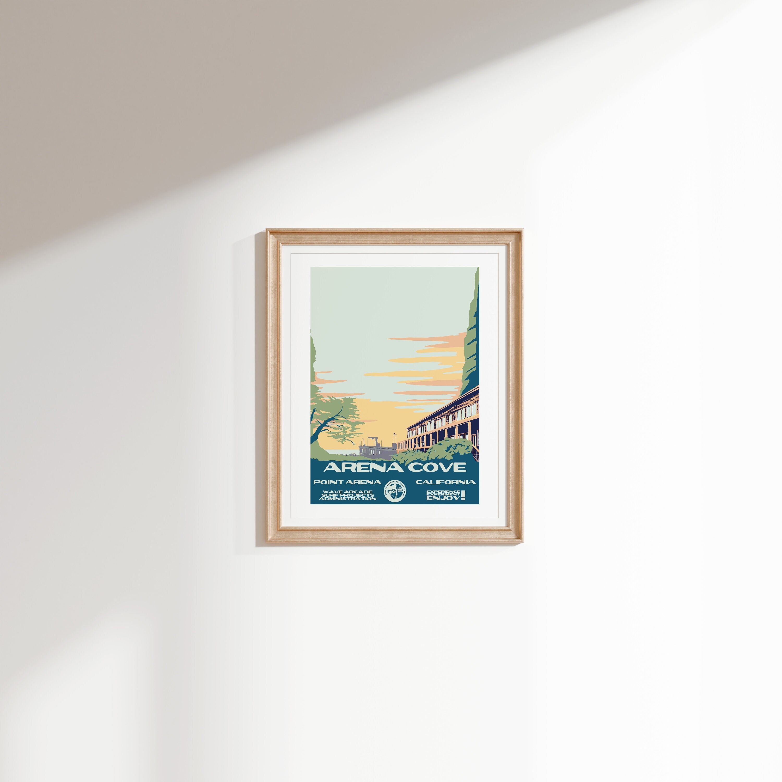 Arena Cove Surf Poster | Point Arena California | Vintage National ...