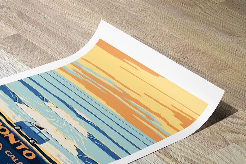 Ponto Surf Poster | Carlsbad California | Vintage National Parks Style ...