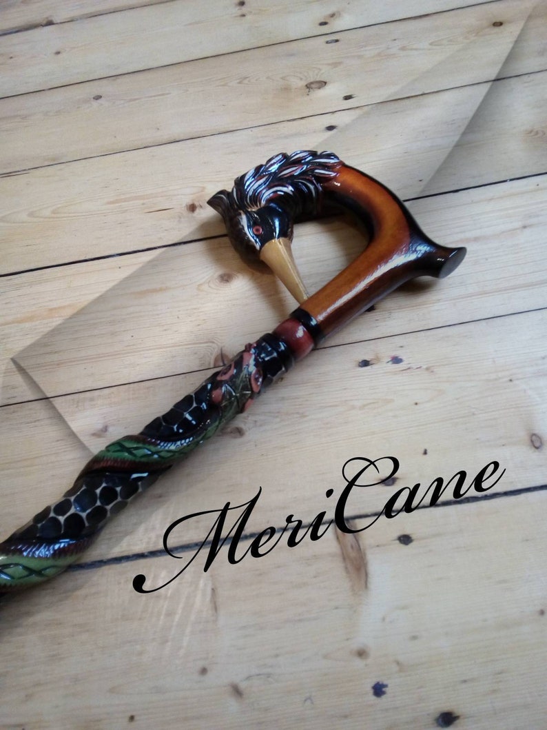 Walking Stick Snake Hand Carved Walking Stick Snake Wood - Etsy