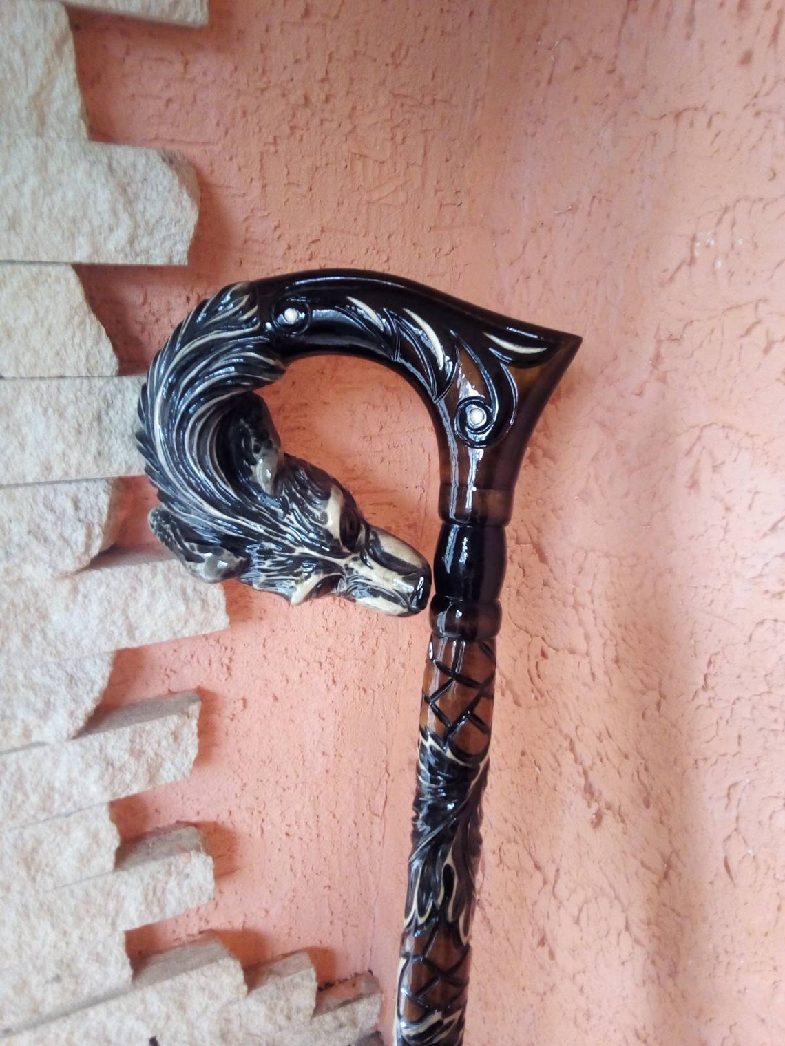 Wood Walking Cane Hand Carved Walking Sticks Luxury Walking - Etsy