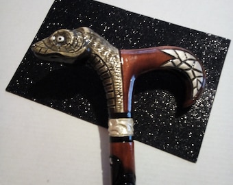 Walking Stick Snake Hand Carved Walking Stick Snake Wood Walking Cane ...