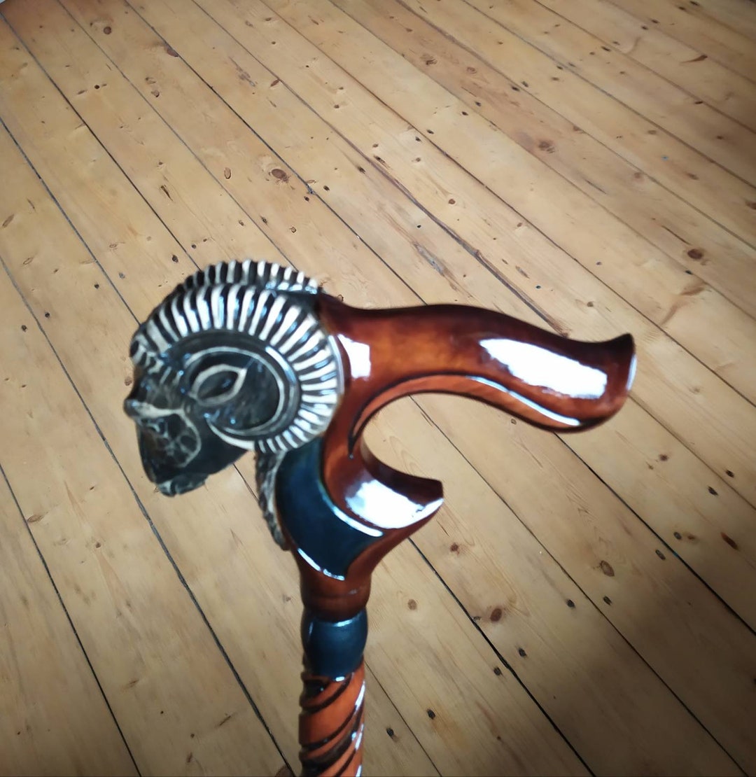 Ram Walking Sticks Walking Cane Ram Walking Stick Handle Walking Stick ...