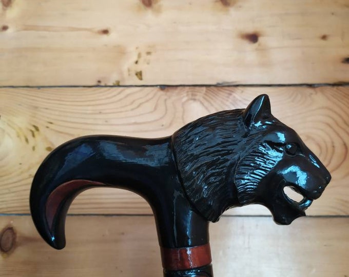 Black Walking Cane Hand Carved Walking Sticks Black Panther Walking ...