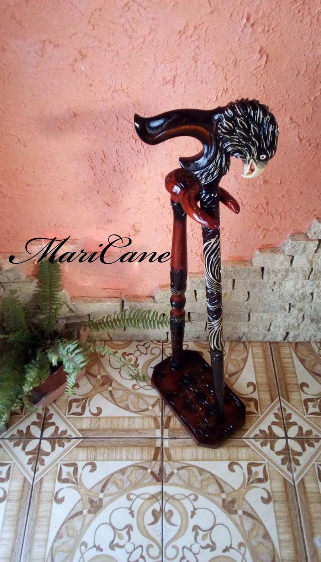Walking Cane Stand Walking Cane Holder Handmade Beatiful Stand Under ...