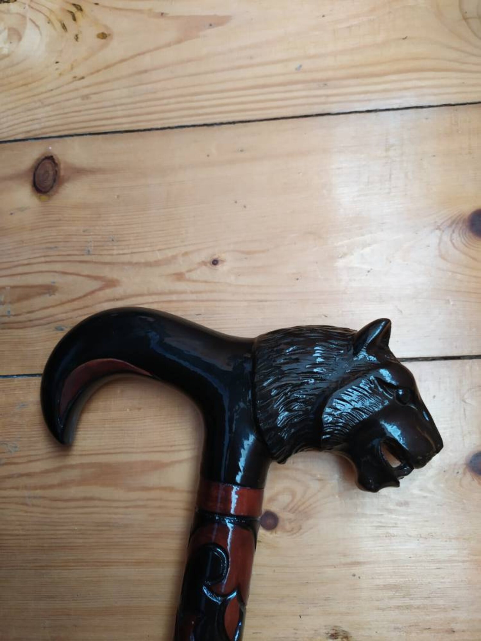 Black Walking Cane Hand Carved Walking Sticks Black Panther Walking ...