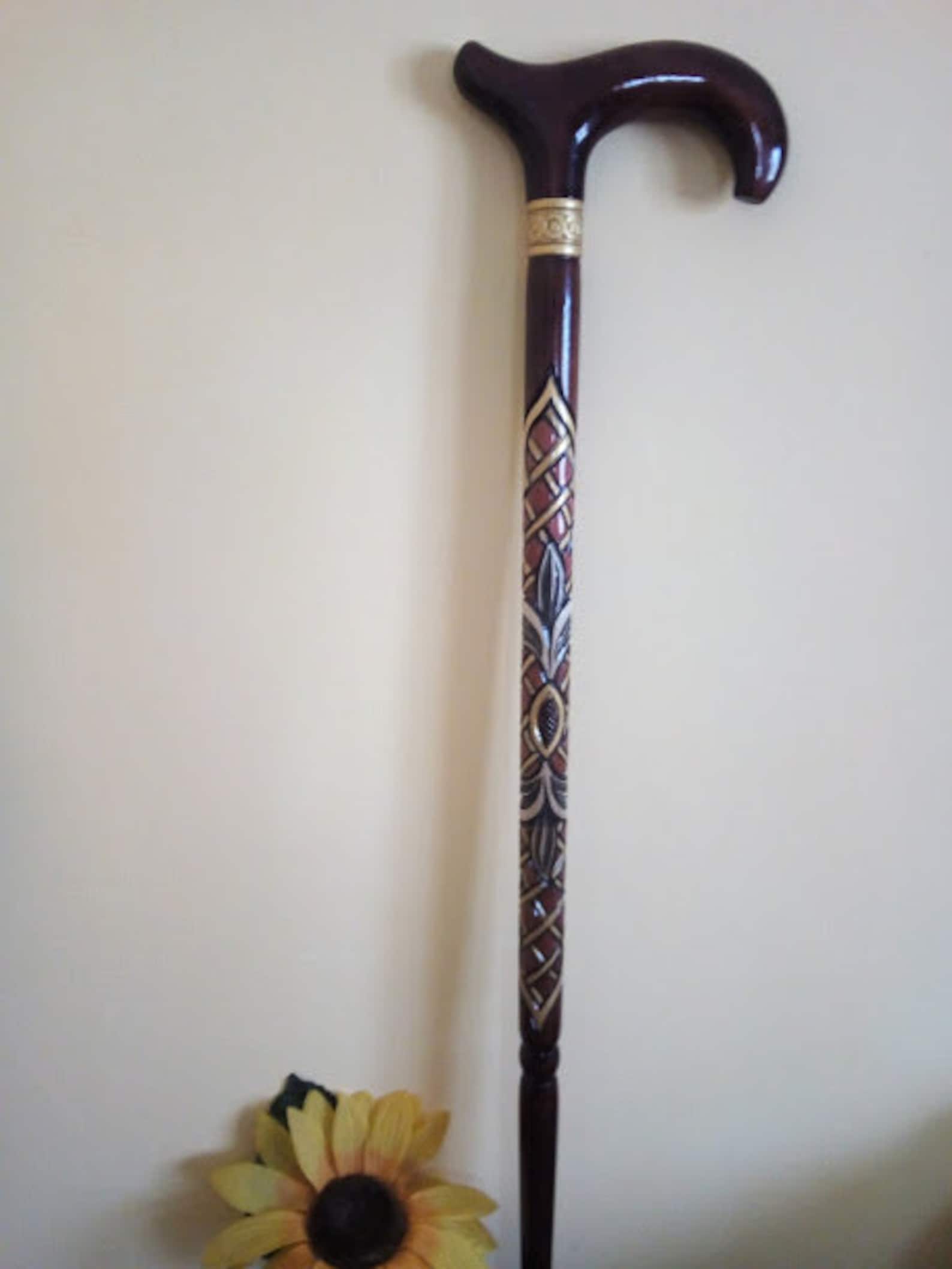 Wood Walking Cane Hand Carved Walking Sticks Luxury Walking - Etsy