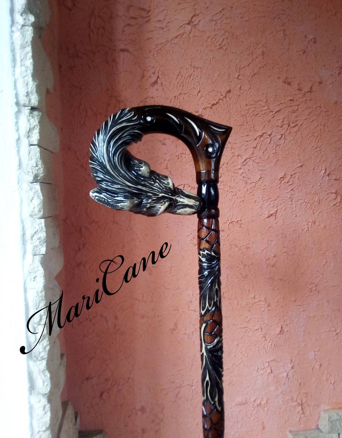 Wood Walking Cane Hand Carved Walking Sticks Luxury Walking - Etsy