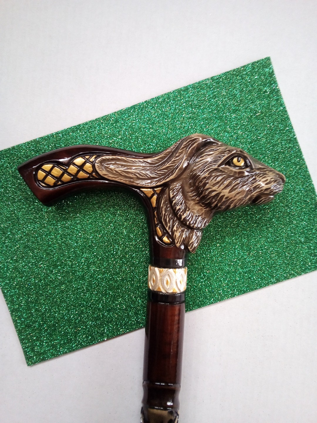 Cane Walking Stick Rabbit Walking Cane Hand Carved Handle and Staff ...