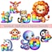 Alphabet Animal Clipart | A-Z Rainbow Letters Clipart | Printable ...