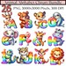 Alphabet Animal Clipart | A-Z Rainbow Letters Clipart | Printable ...