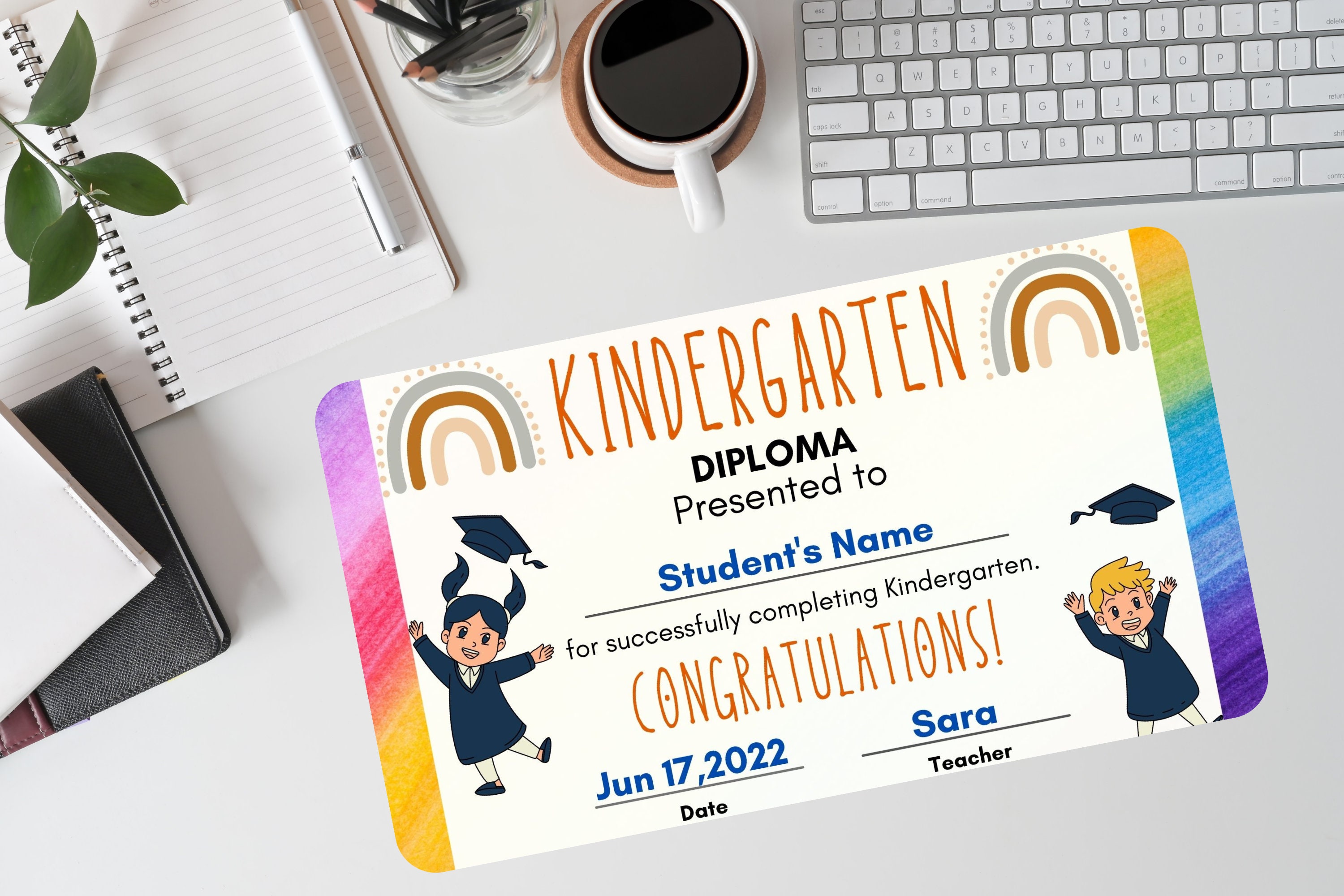 End of Year Pre-k Graduation With *EDITABLE* for Kindergarten ...