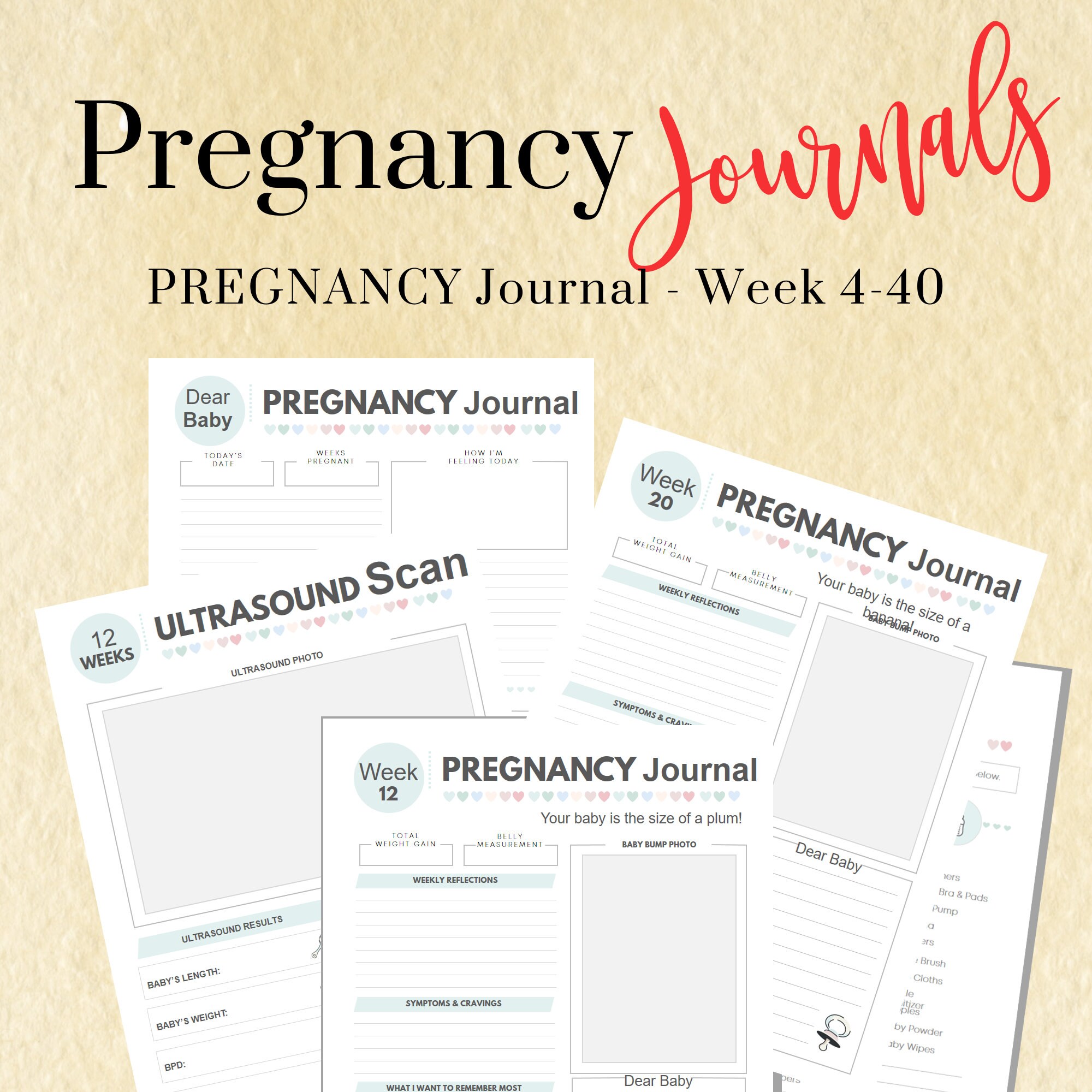 Mom-to-be Pregnancy Planner - Printable Pregnancy Planner & Journal ...