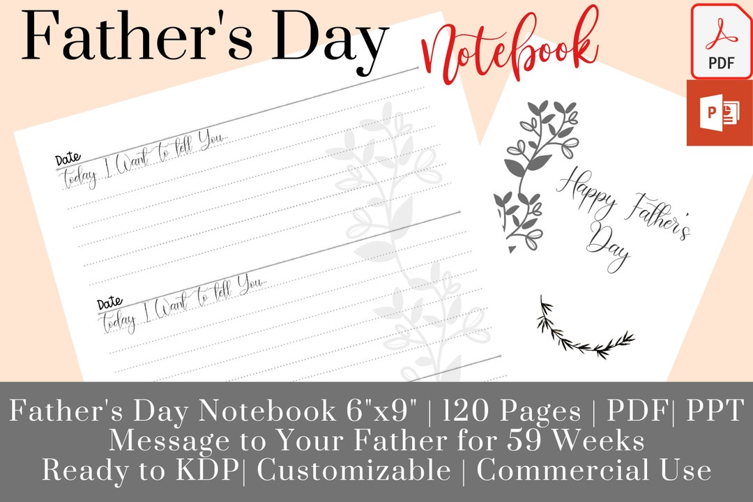 Daily Message to Your Father Journal (father's Day Notebook) (PDF ...